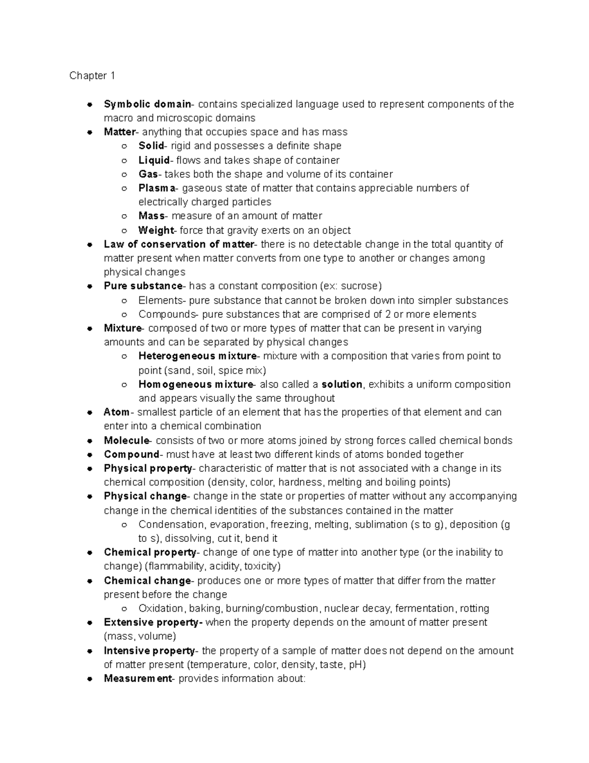 Chapter 1 Notes - Chapter 1 Symbolic domain - contains specialized ...