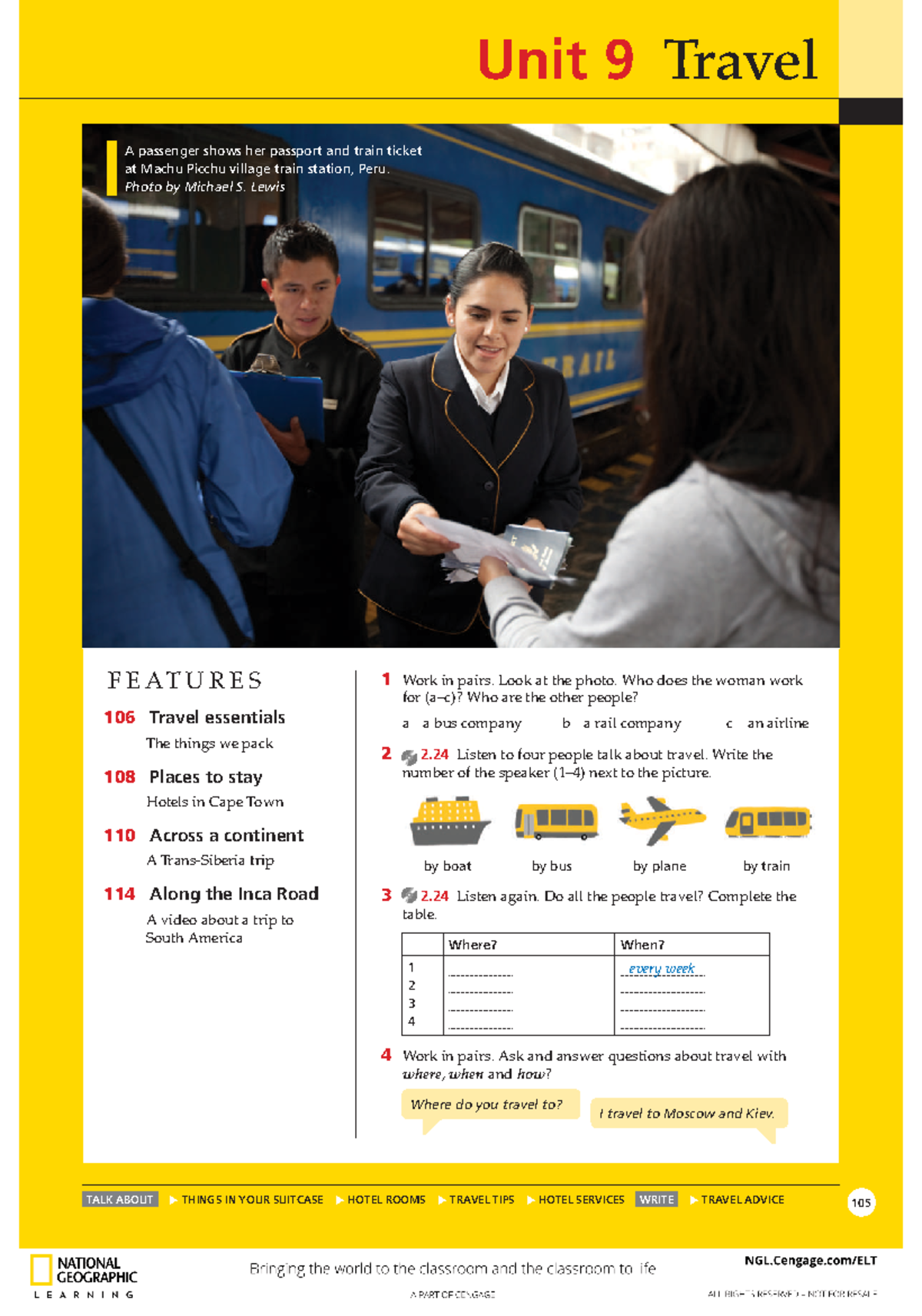 Sample unit 9 life beginner - TALK ABOUT THINGS IN YOUR SUITCASE HOTEL ...