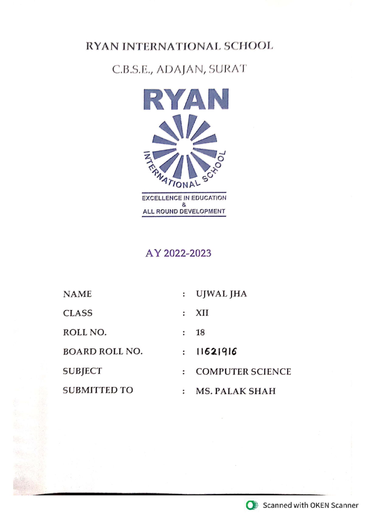 Sample Project File 2 - Information technology - Studocu