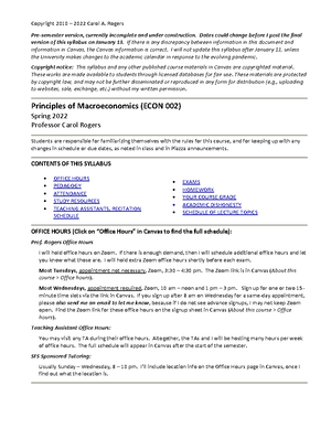 ECON 001 - Midterm 1 Practice Problems - Practice Problems for Midterm 1 Generally, there is ...
