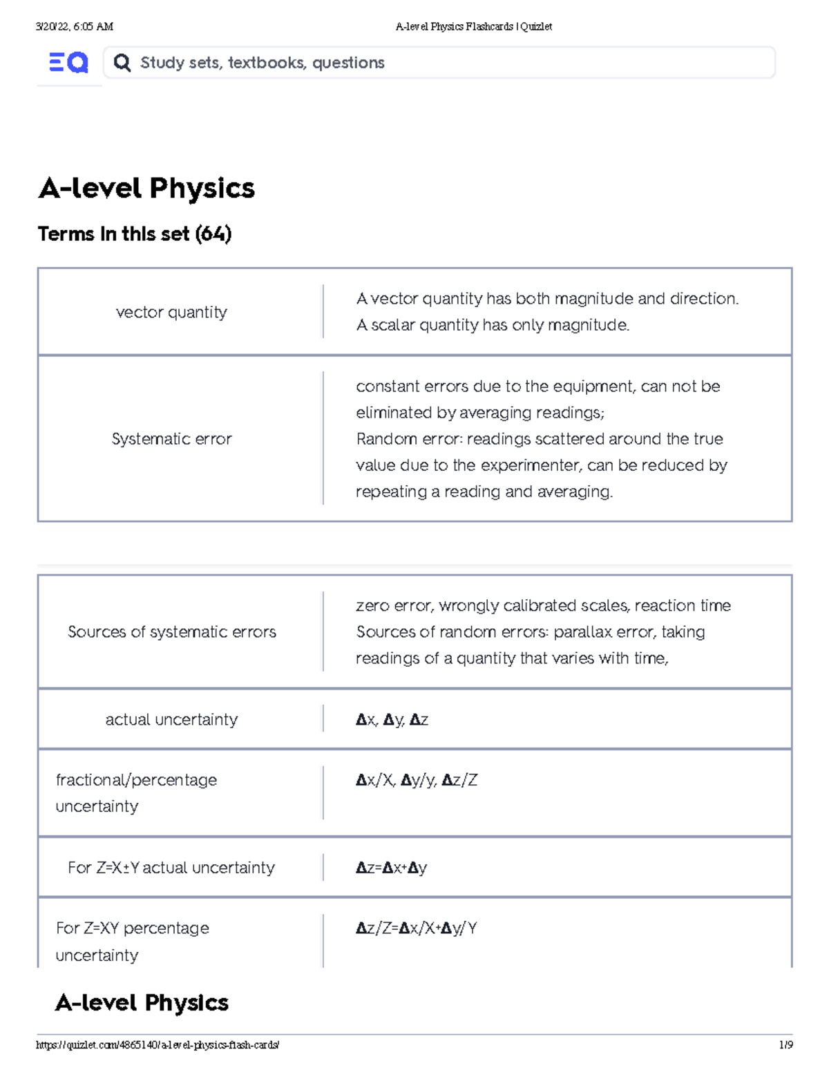 A-level Physics - Upgrade: free 7-da... 1 Profi A-level Physics Terms ...