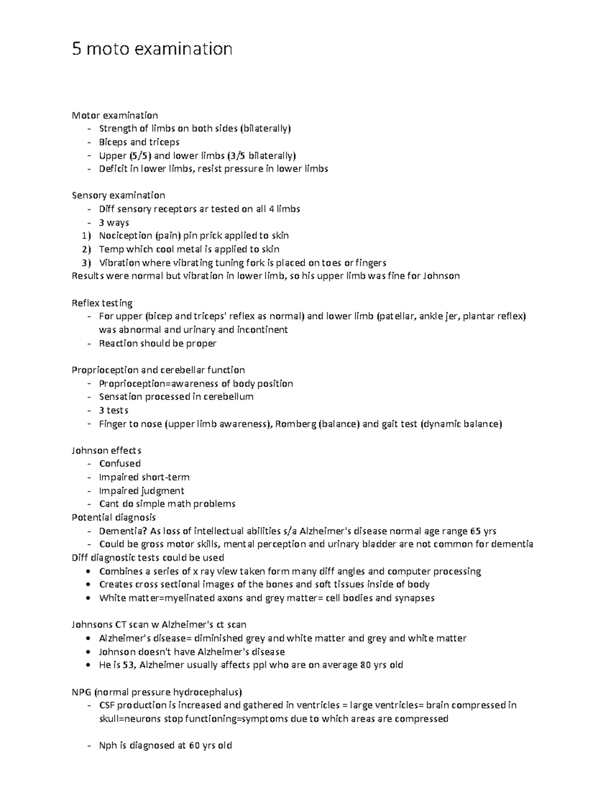 Tutorial 5 notes - DŽƚŽƌ ĞdžĂŵŝŶĂƚŝŽŶ ^ƚƌĞŶŐƚŚ ŽĨ ůŝŵďƐ ŽŶ ďŽƚŚ ƐŝĚĞƐ ...