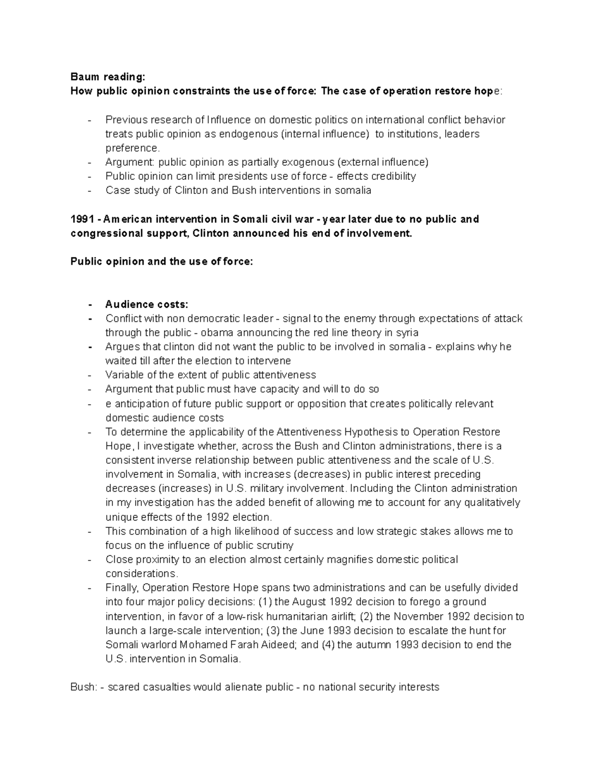 Week 5 Public opinion - Rwanda - Baum reading: How public opinion ...