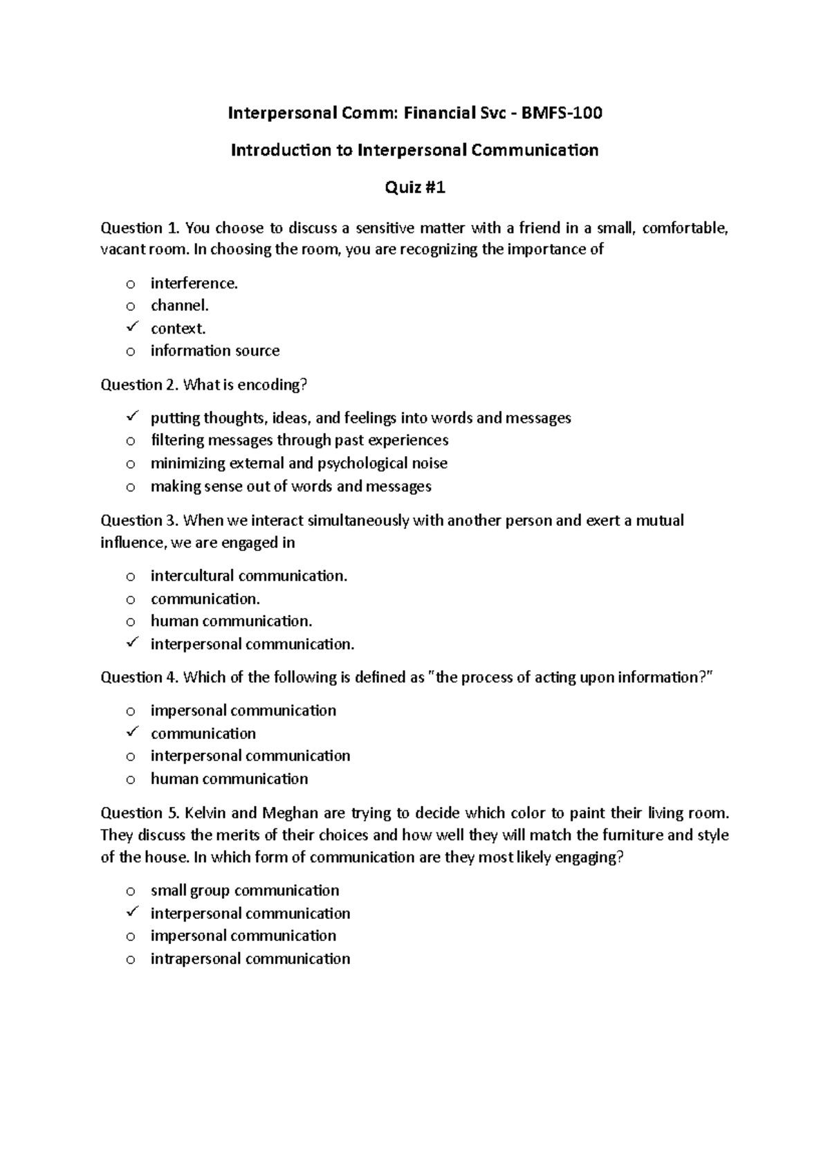 BMFS-100 Quiz 1 - Class Test on Intro to IP Communication ...