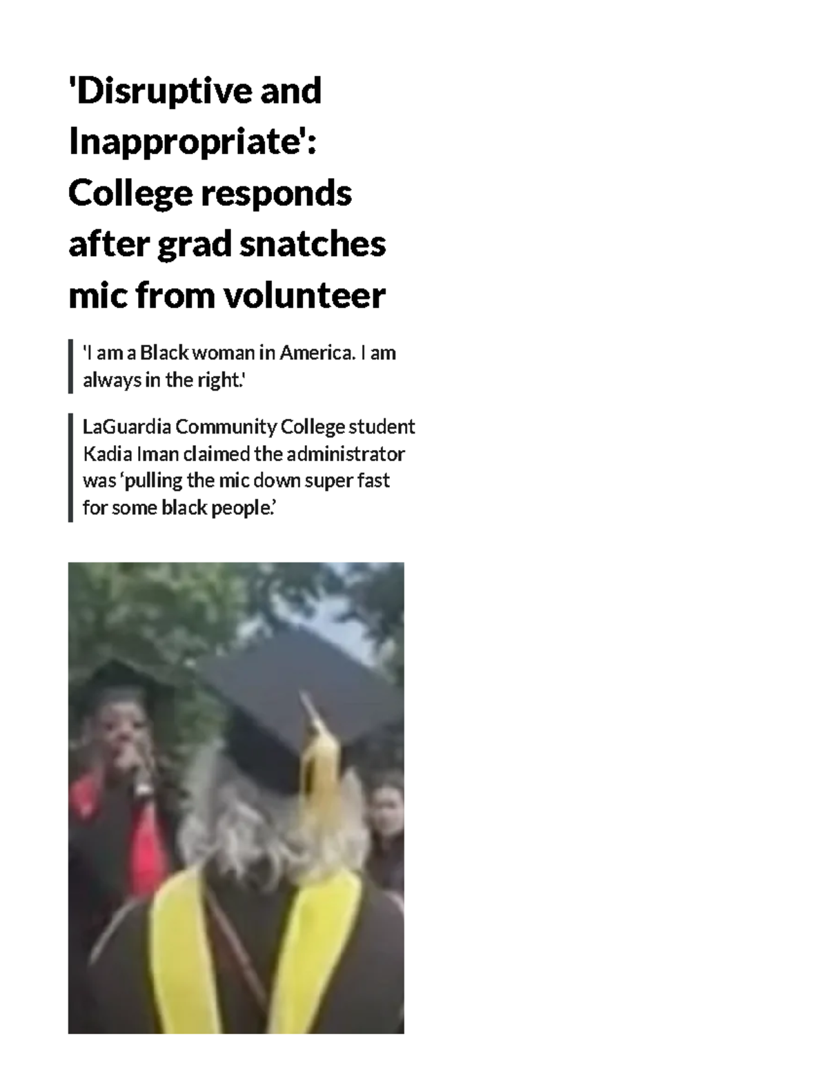 Campus Reform 'Disruptive and Inappropriate' College responds after ...