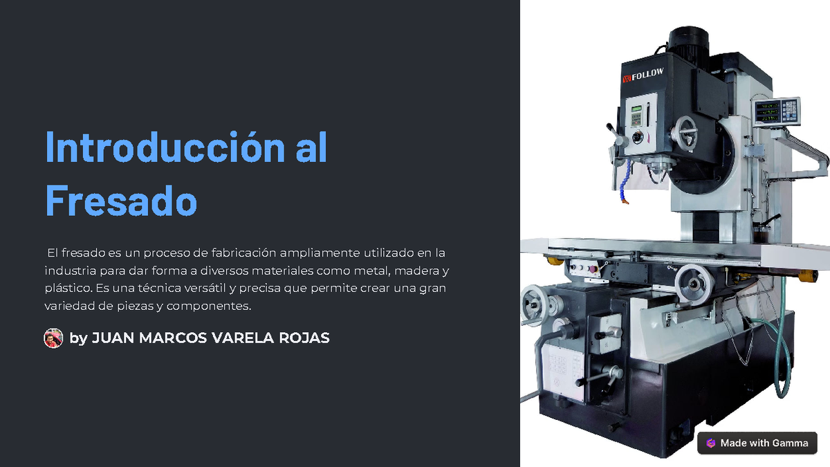 Introduccion-al-Fresado - Introducción al Fresado El fresado es un ...
