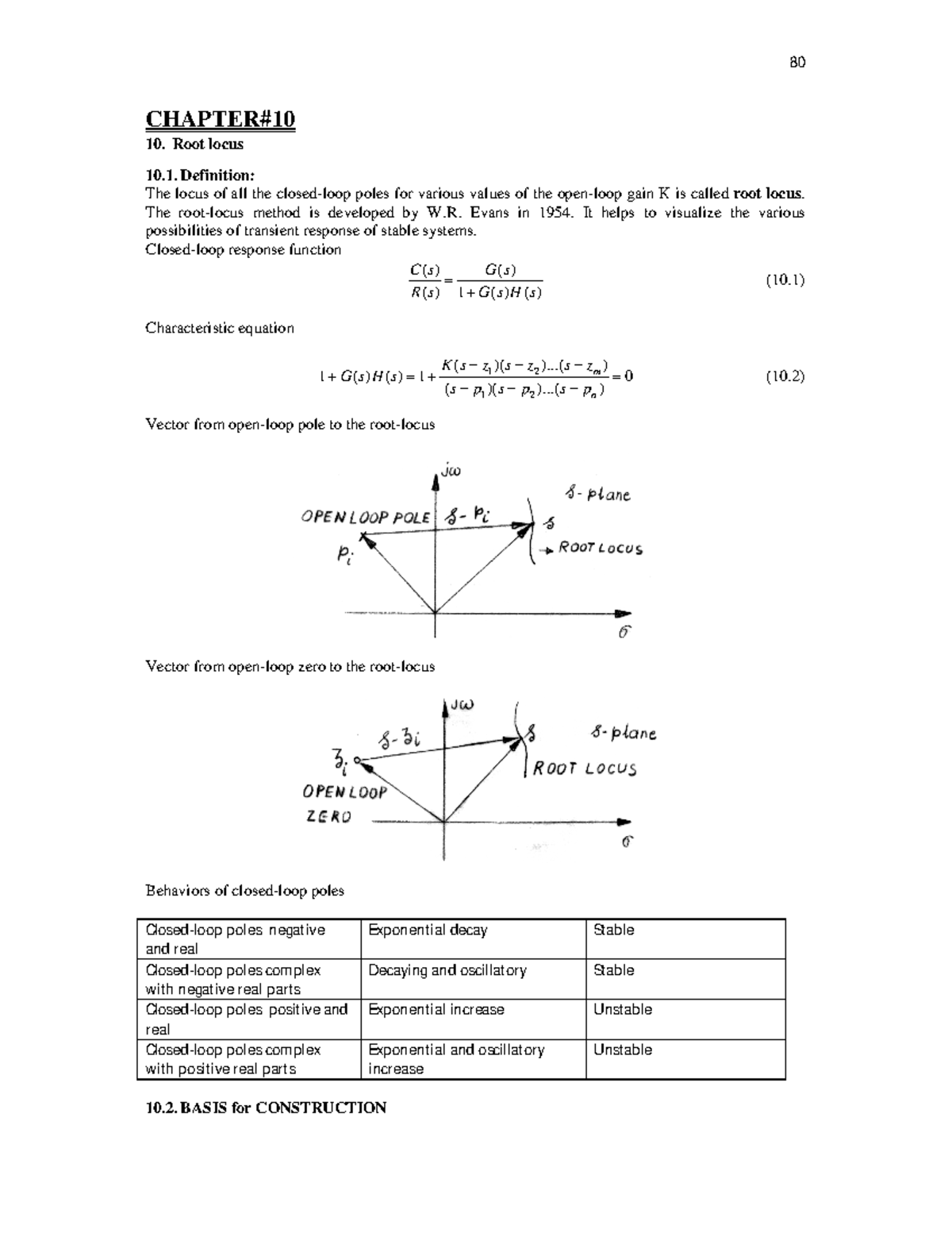 Root Locus - meant for electrical installation - CHAPTER# ####### 10 ...