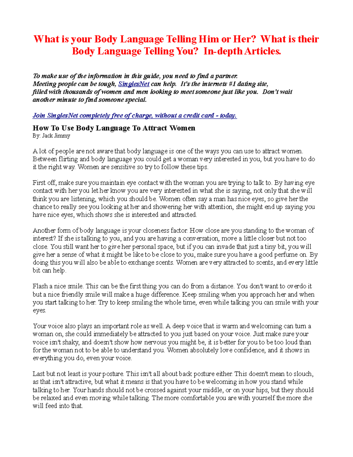 Covert Body Language Secrets - What is your Body Language Telling Him ...