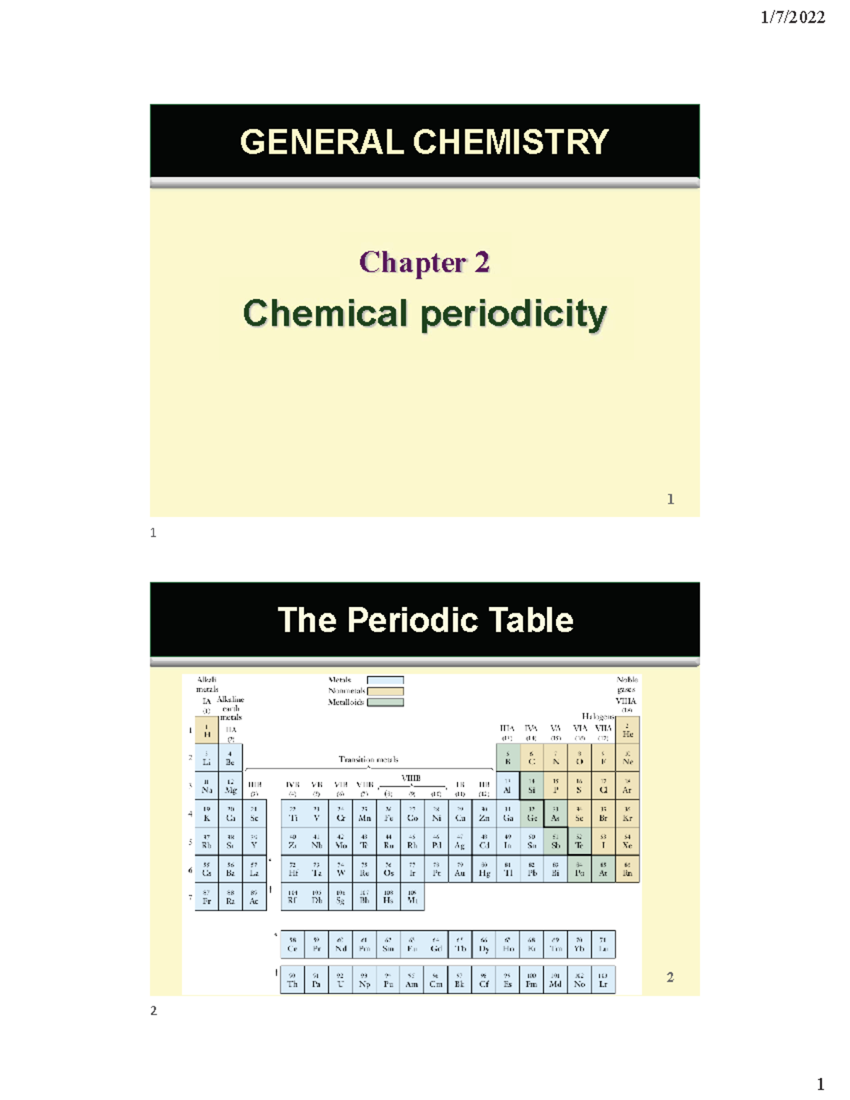 Chapter 2 periodic table-print - 1 Chapter 2p Chemical periodicity ...