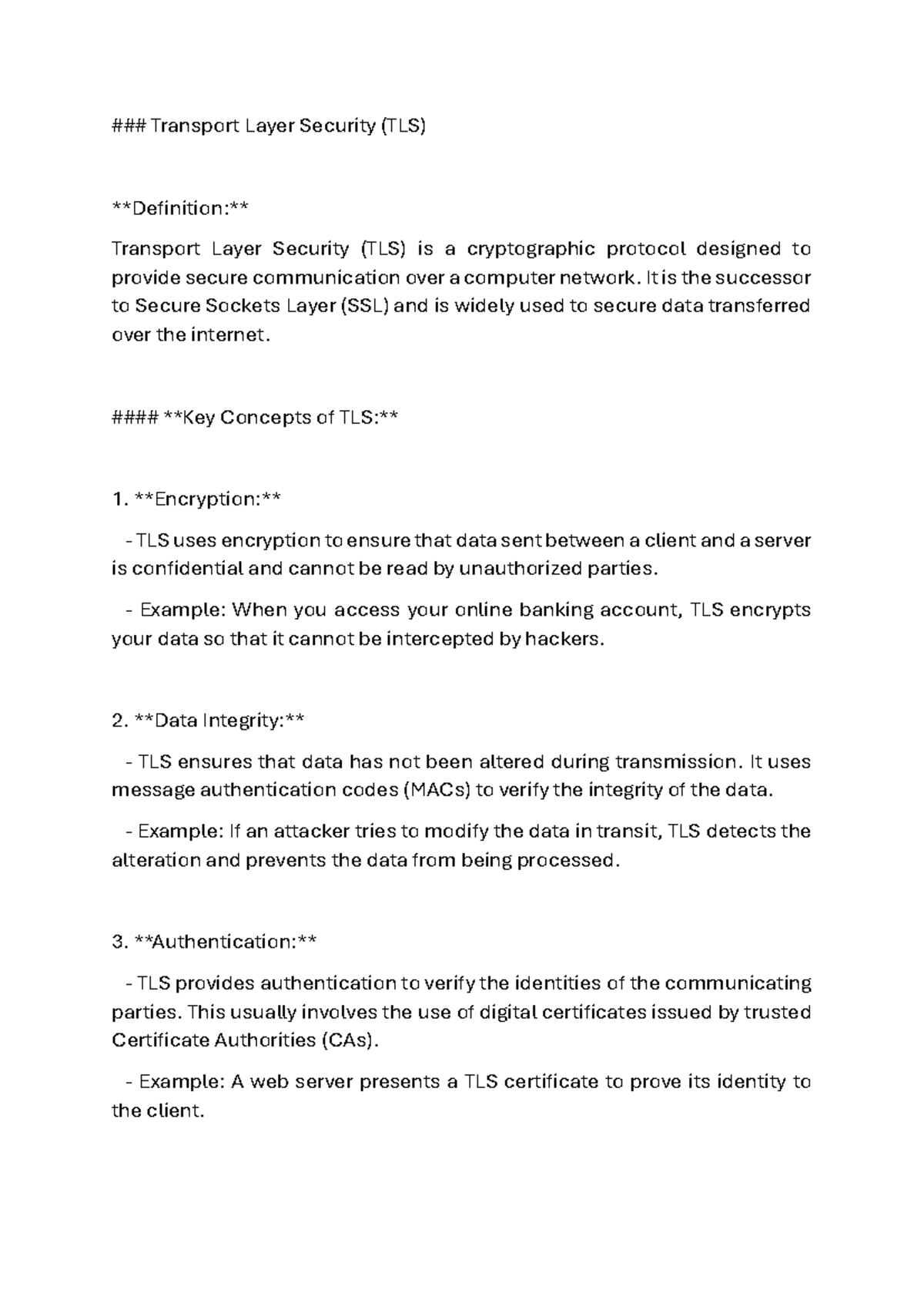 Unit 1 TLS - Session Management - Transport Layer Security (TLS ...