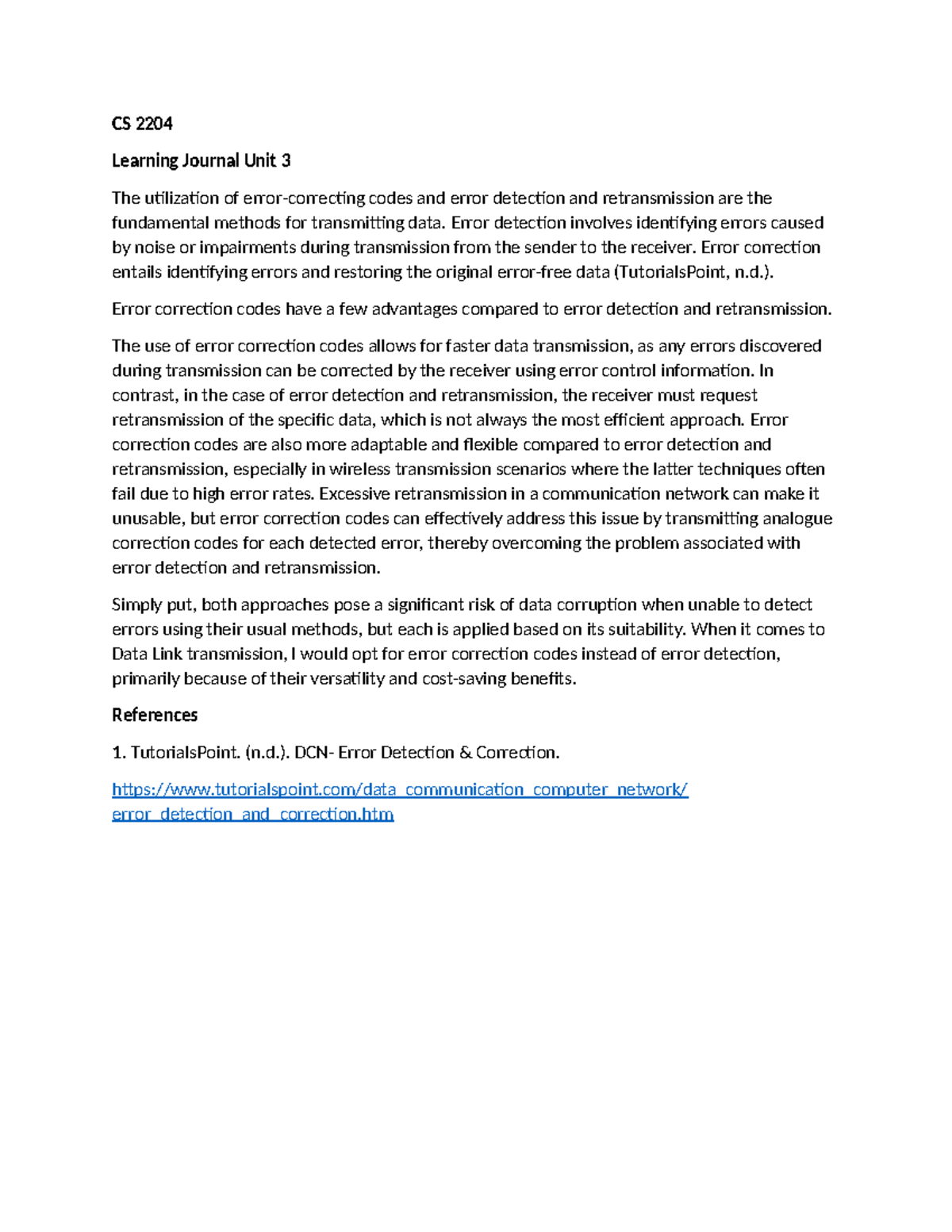 CS 2204 Learning Journal unit 3 - CS 2204 Learning Journal Unit 3 The utilization of - Studocu