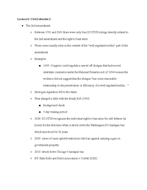 Gov lecture 8 - Jenny Presgraves - Lecture 8: Civil Rights 2 Civil ...