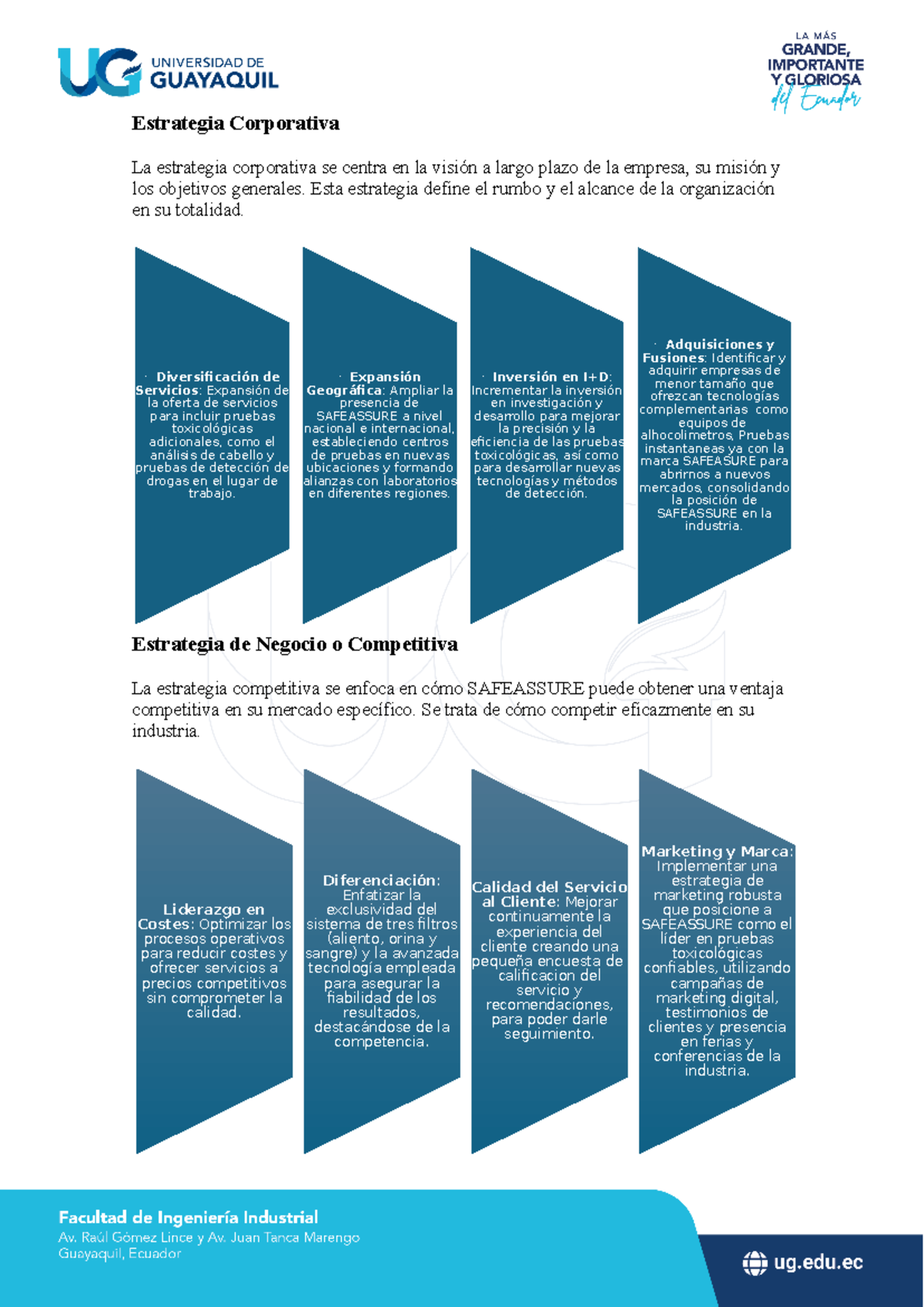 Estrategia Corporativa Safeassure Genesis Segura - Estrategia ...
