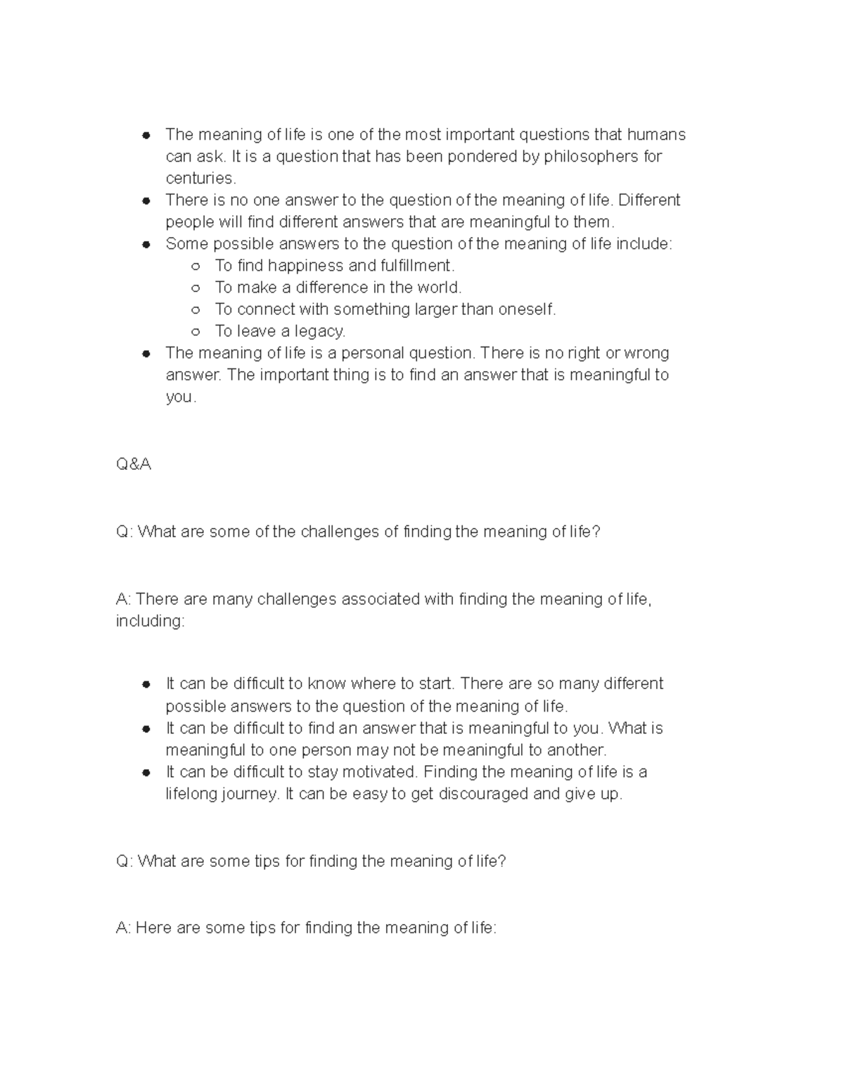 Lecture 8 Philosophy and the Meaning of Life - The meaning of life is ...