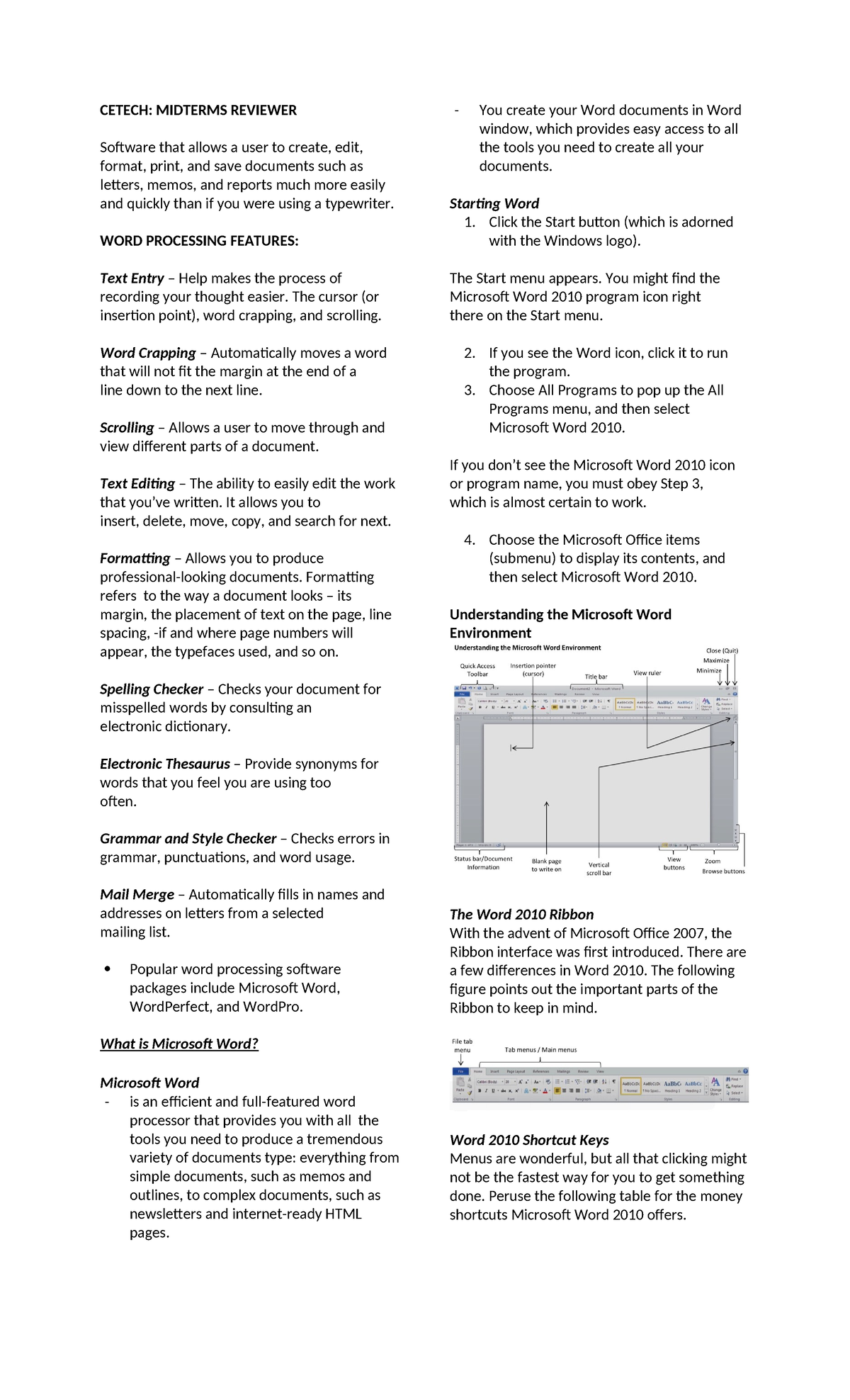 Cetech Midterms Reviewer - CETECH: MIDTERMS REVIEWER Software that ...