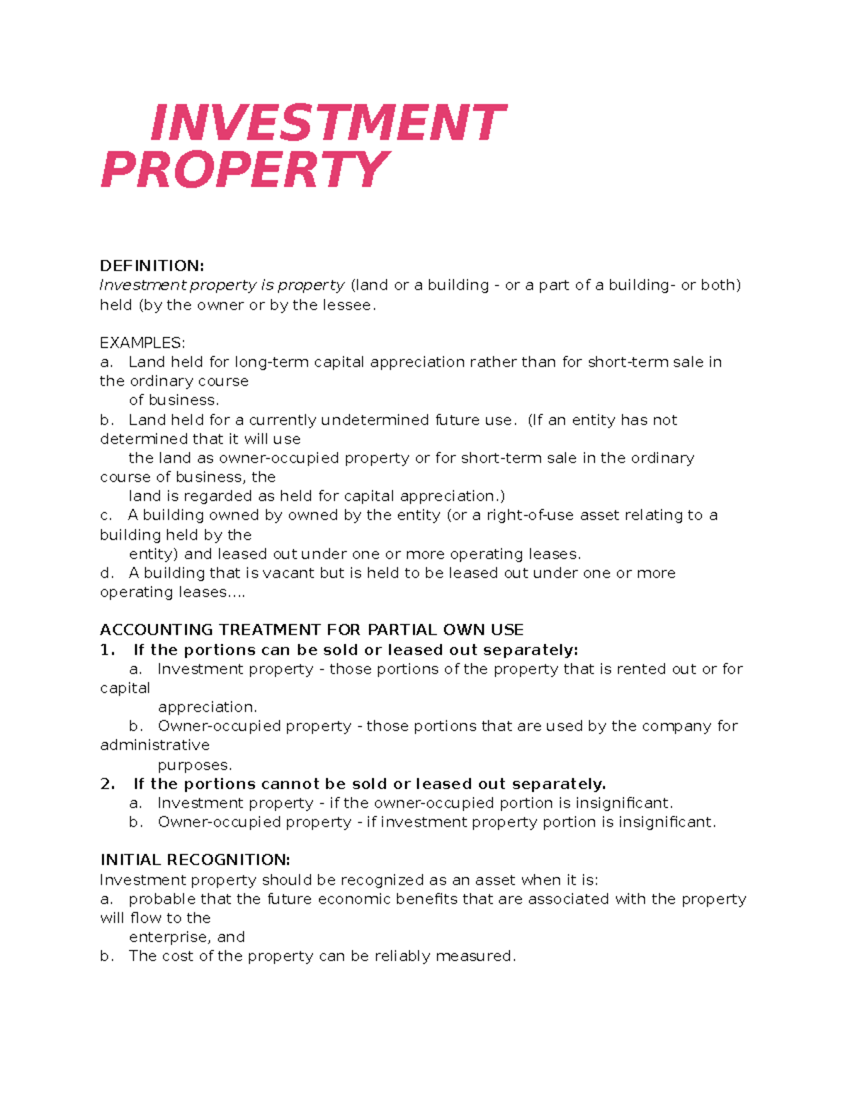 Investment Property - YUPPPP - INVESTMENT PROPERTY DEFINITION ...
