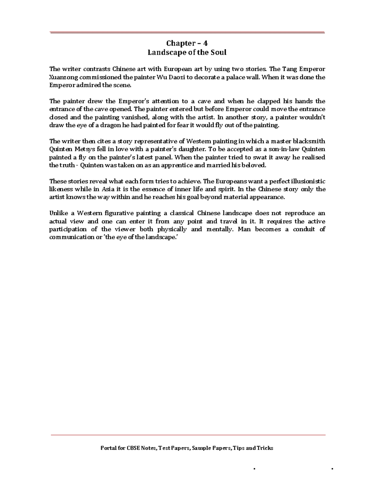 11 english keynotes hornbill ch04 landscape of the soul - Material ...