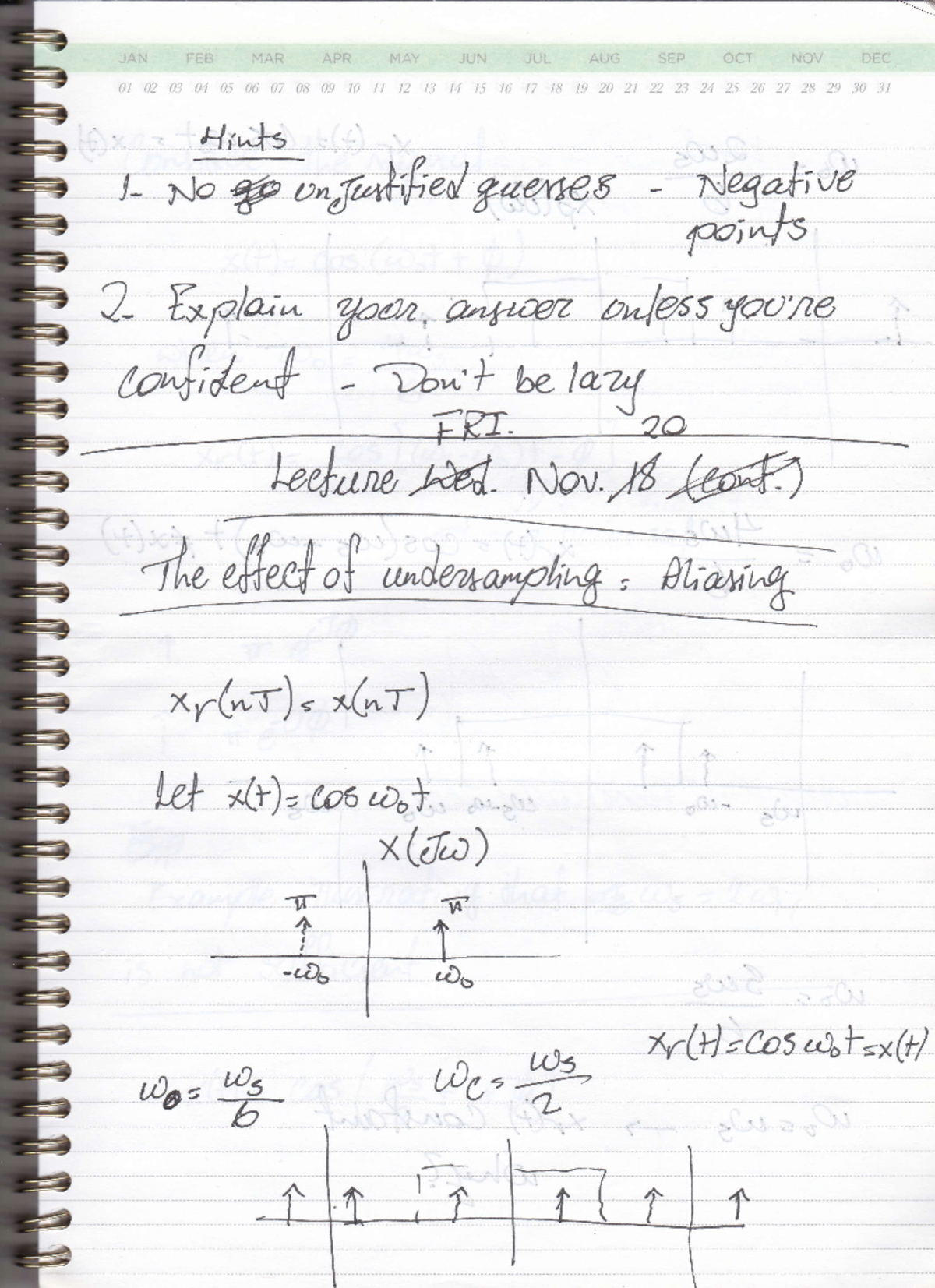 Effect of Undersampling- Aliasing, DT Processing of CT Signals - t-|r"4 ...