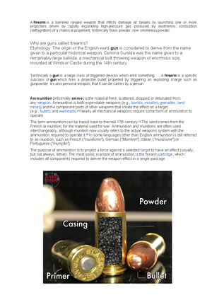 Forensic Ballistics Study Notes - Forensic Ballistics: Ammunition Study ...