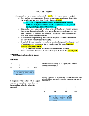FINC 3116 - final exam cheat sheet - You are in the market for a new ...
