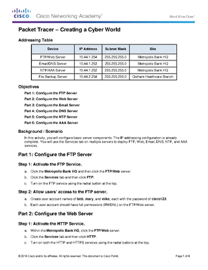 2.5.2.7 Packet Tracer - Using File and Data Integrity Checks ...