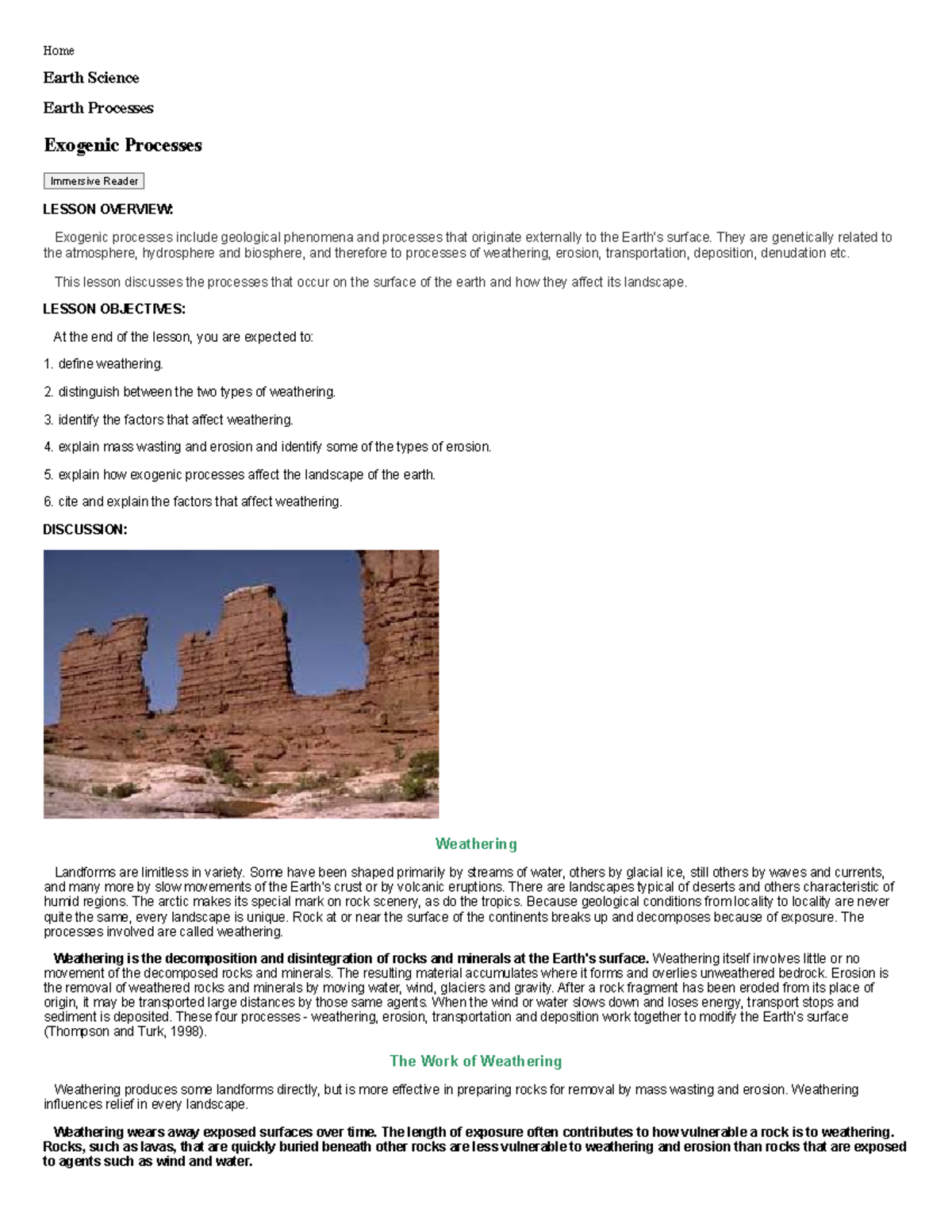 Exogenic Processes - Jjsjsjsjsks - Home Earth Science Earth Processes ...
