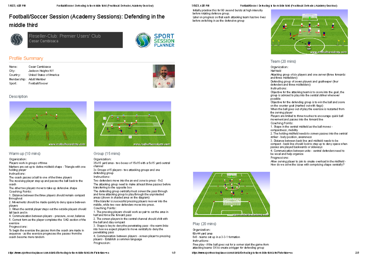 Defending in middle third - 7/8/23, 4:08 PM Football/Soccer: Defending ...