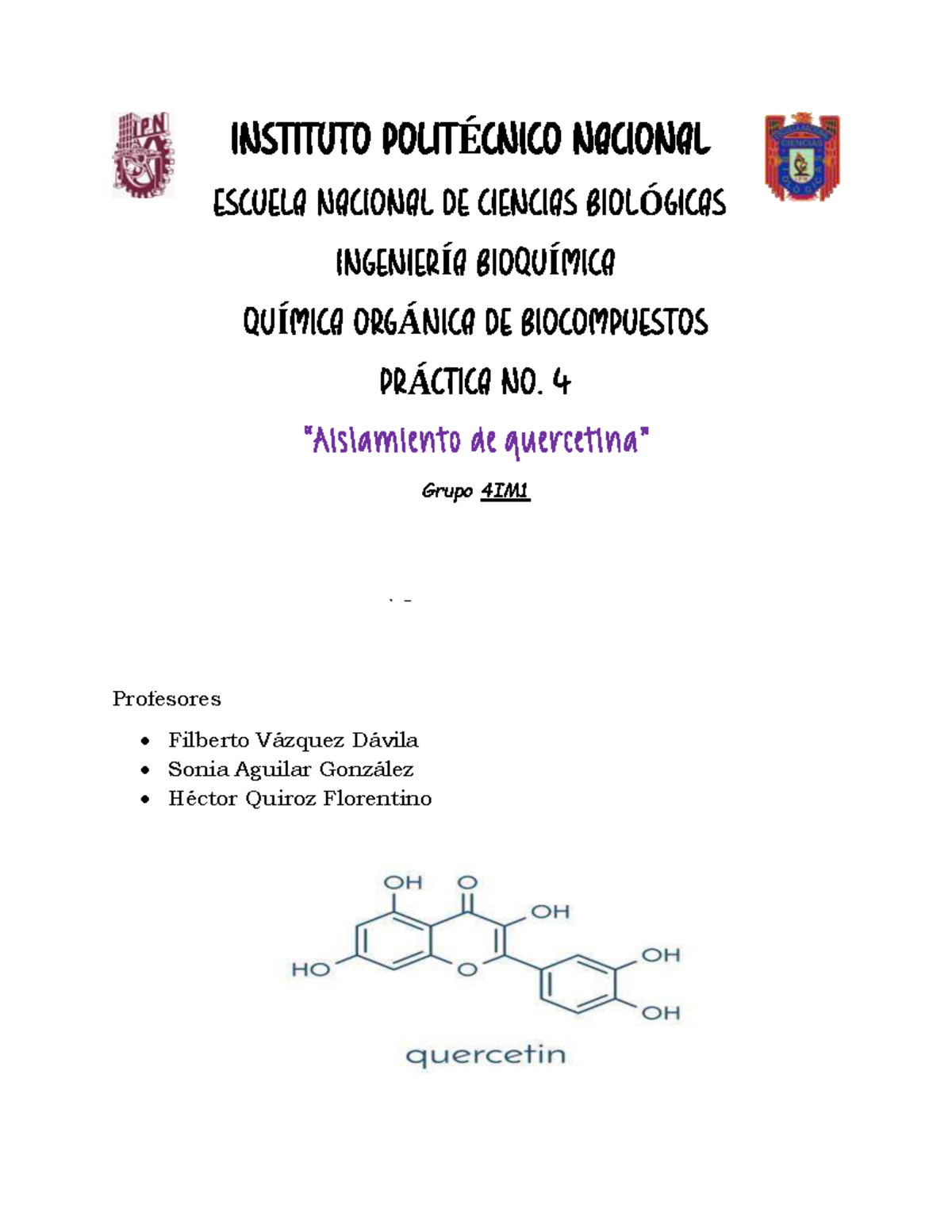P4 Equipo 5 4IM1 - PRACTICA DE BIOCOMPUESTOS - INSTITUTO POLITÉCNICO ...