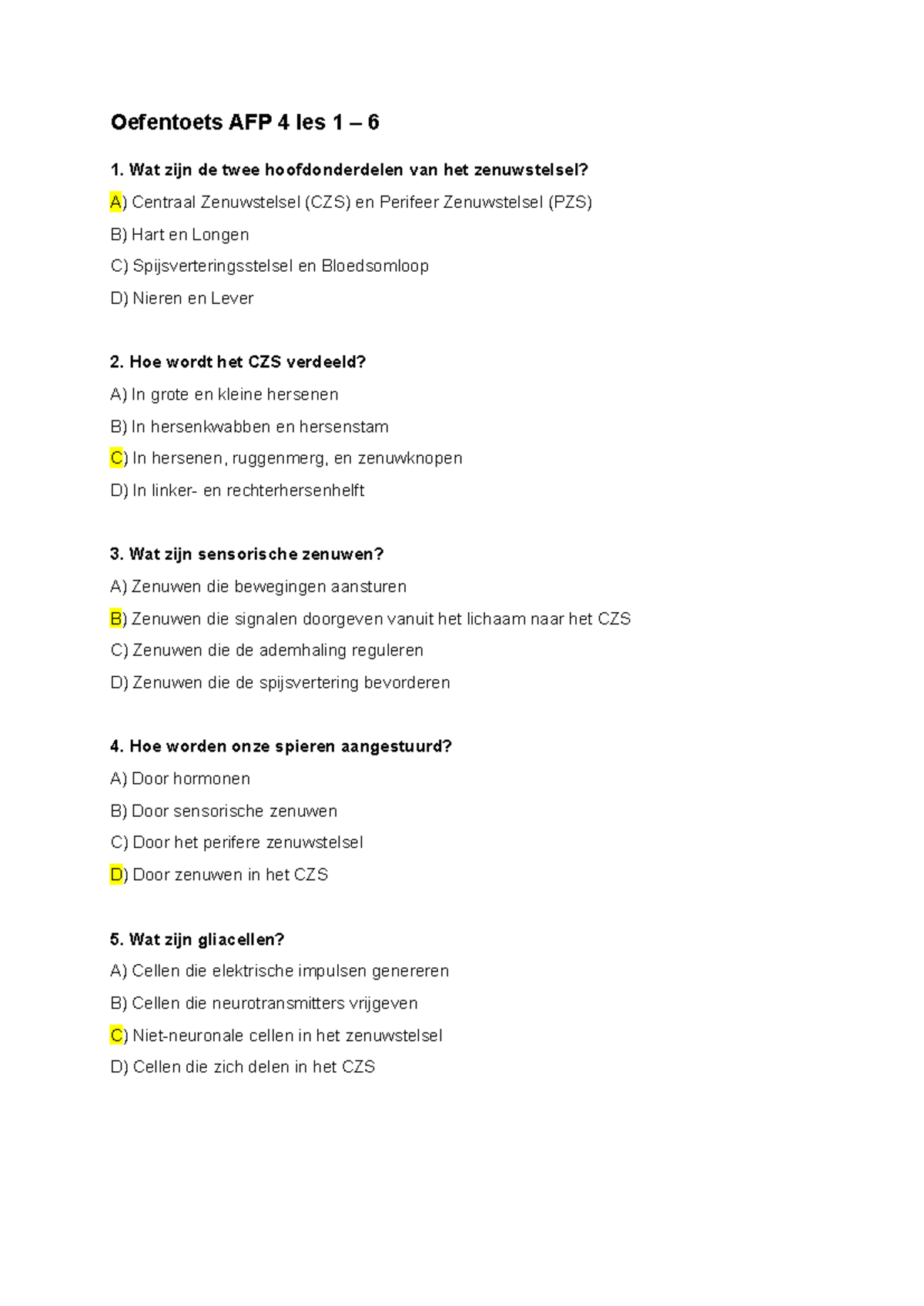 Oefentoets AFP 4 les 12 - Oefentoets AFP 4 les 1 – 6 Wat zijn de twee ...