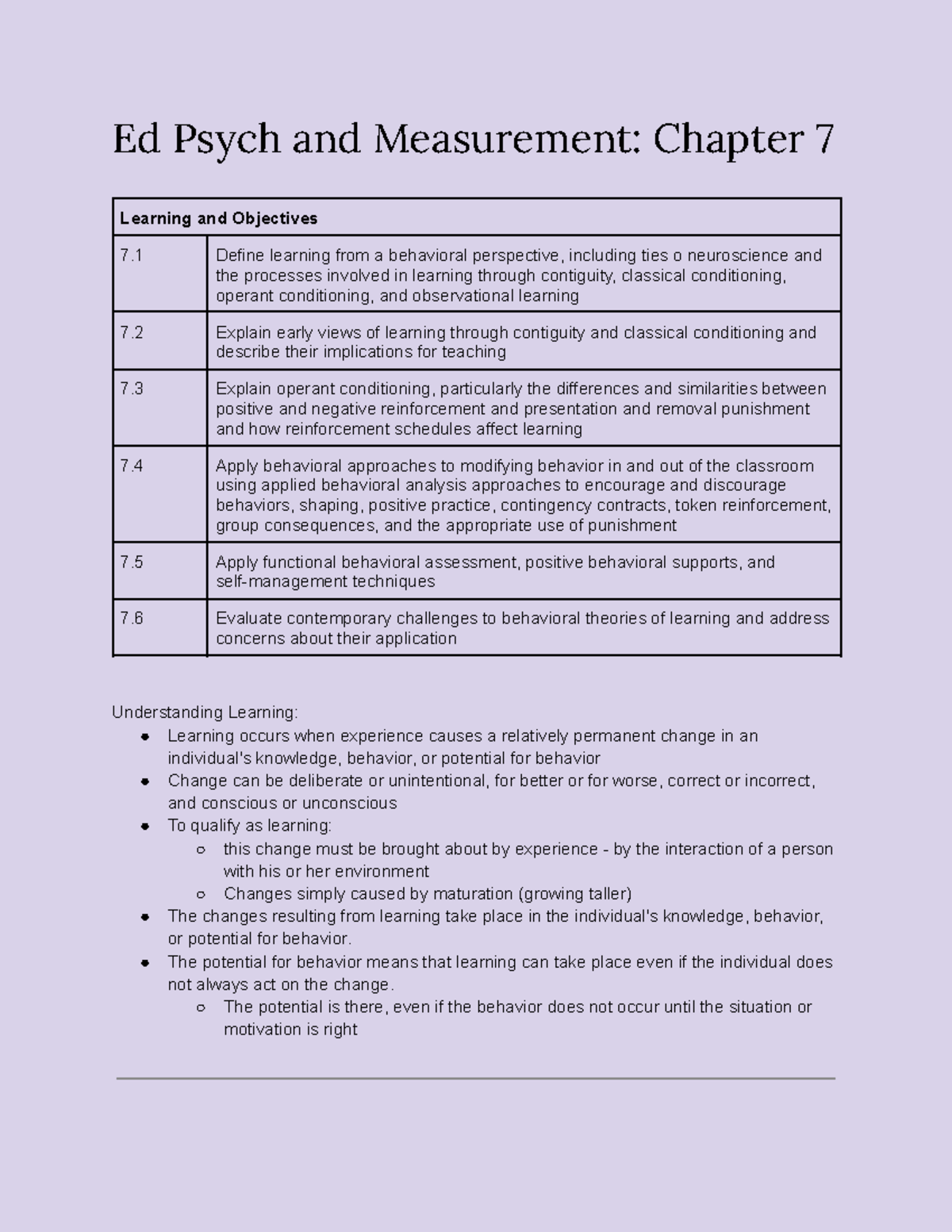 Chapter 7 - Dr. Mitchell Kelly - Ed Psych and Measurement: Chapter 7 ...