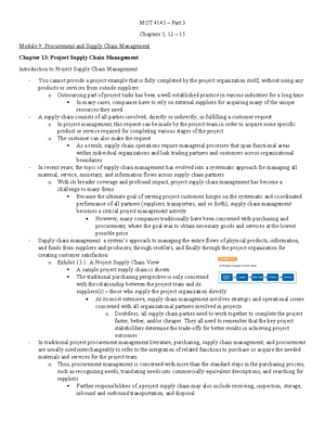 MOT 4143 Module 4 - Lecture notes 4 - Week 5: Project Selection Module ...
