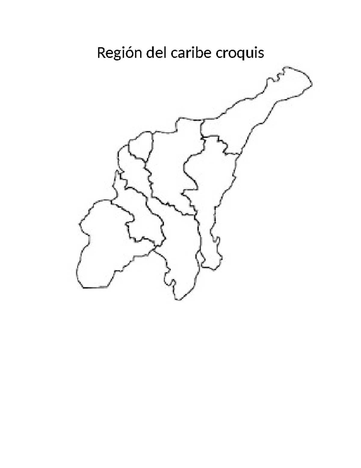 Región del caribe croquis - ciencias naturales - Región del caribe ...