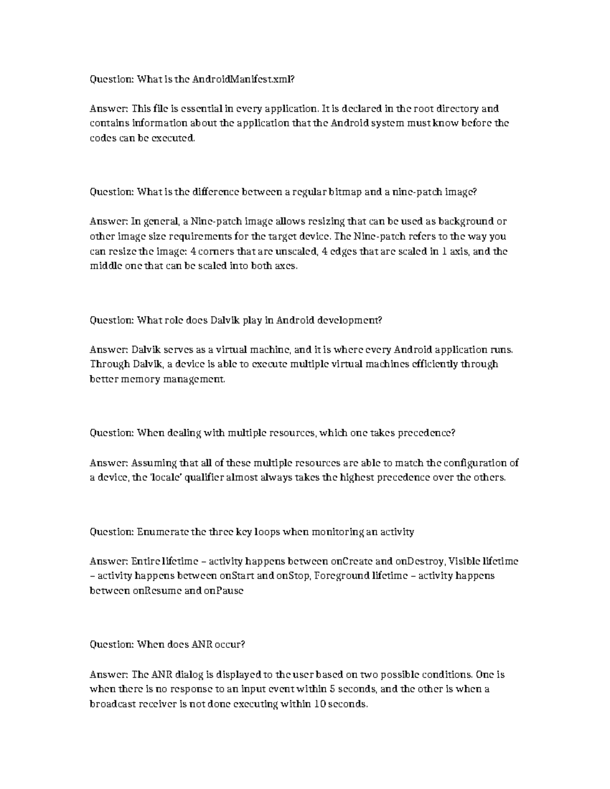 Unacquit unenjoyable booklists - Question: What is the AndroidManifest ...