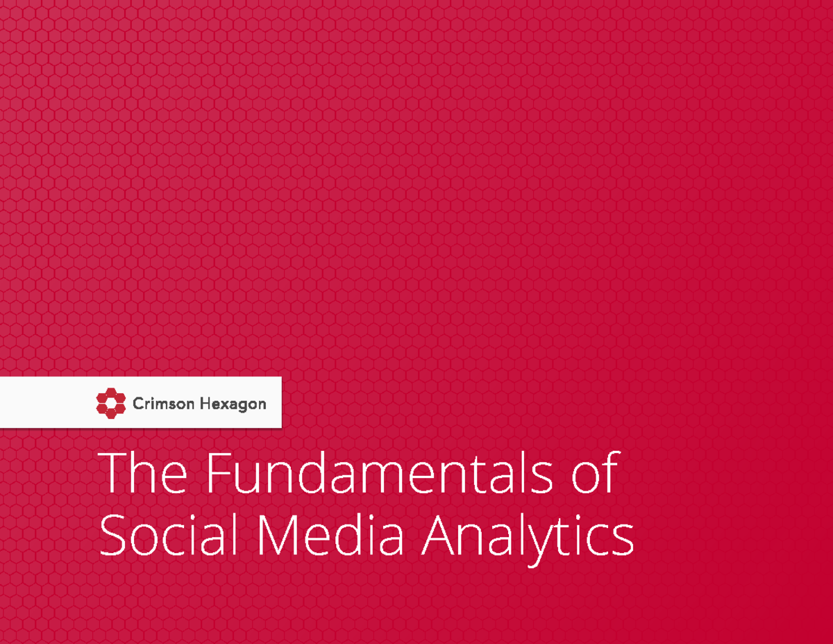 The fundamentals of social media analytics - The Fundamentals of Social ...