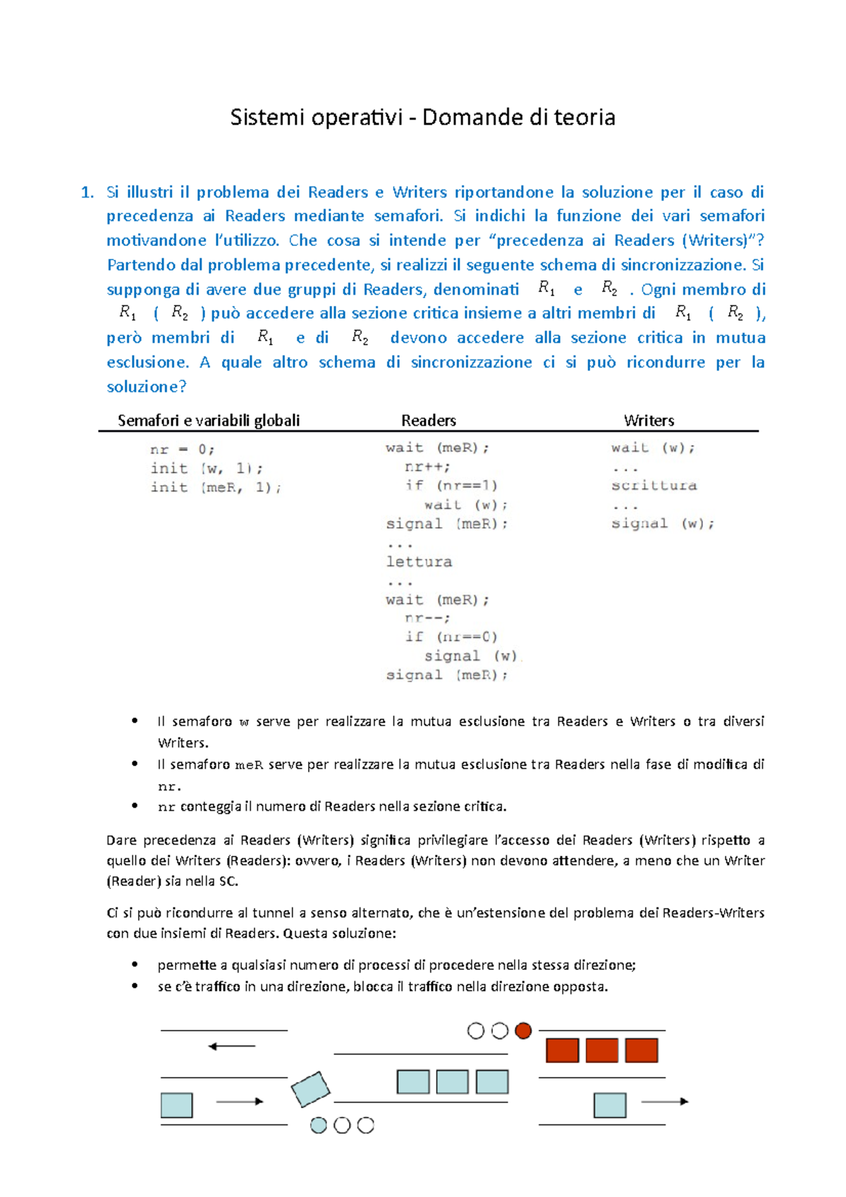 Domande, risposte - Sistemi operativi - Domande di teoria 1. Si ...