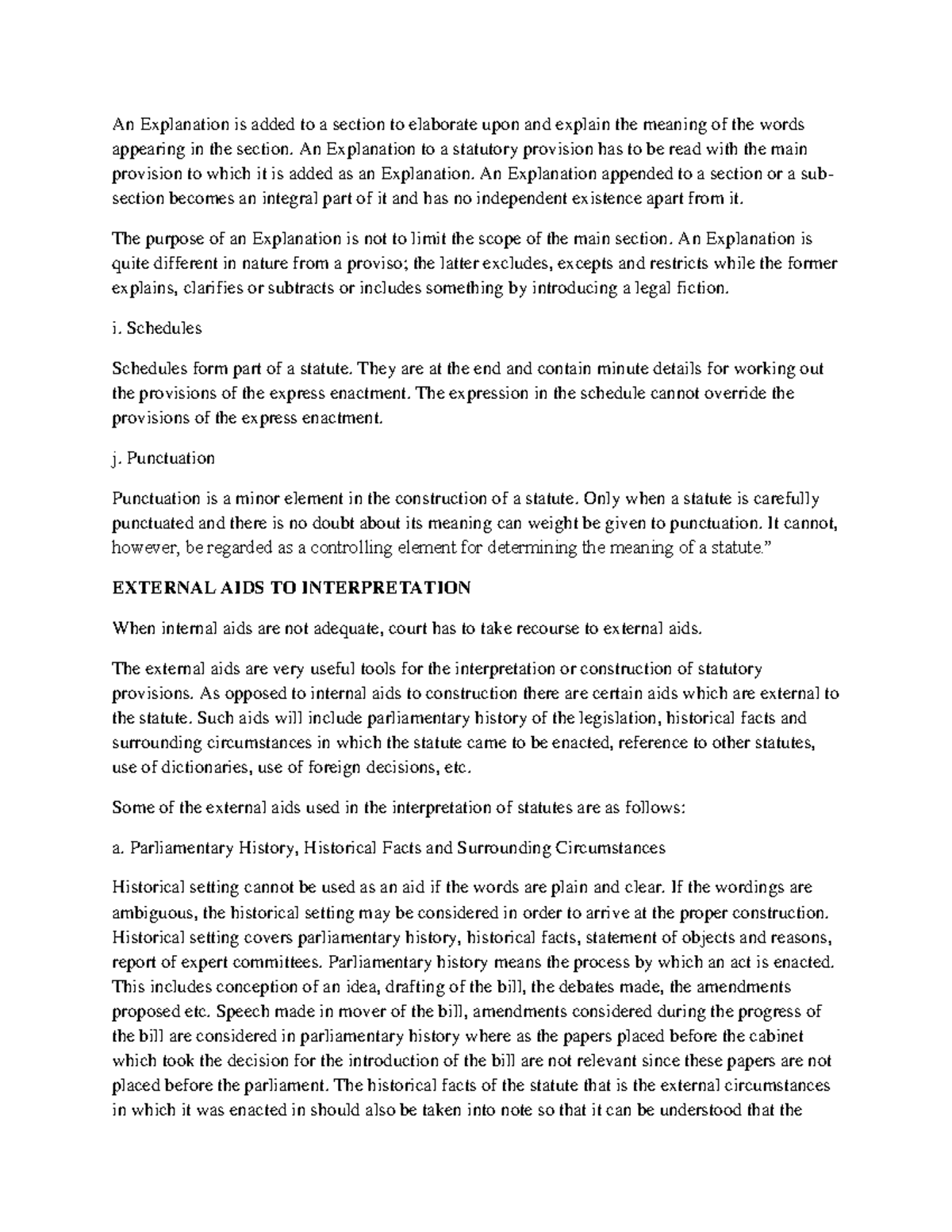 AIDS TO Interpretation 45 - An Explanation is added to a section to ...