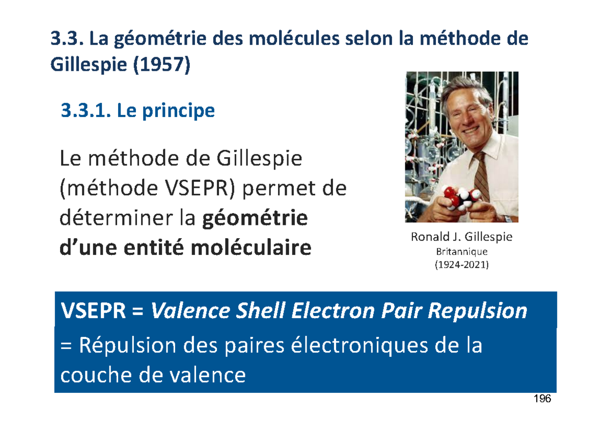 HAV105C-2023Cours 7 - La géométrie des molécules selon la méthode de ...
