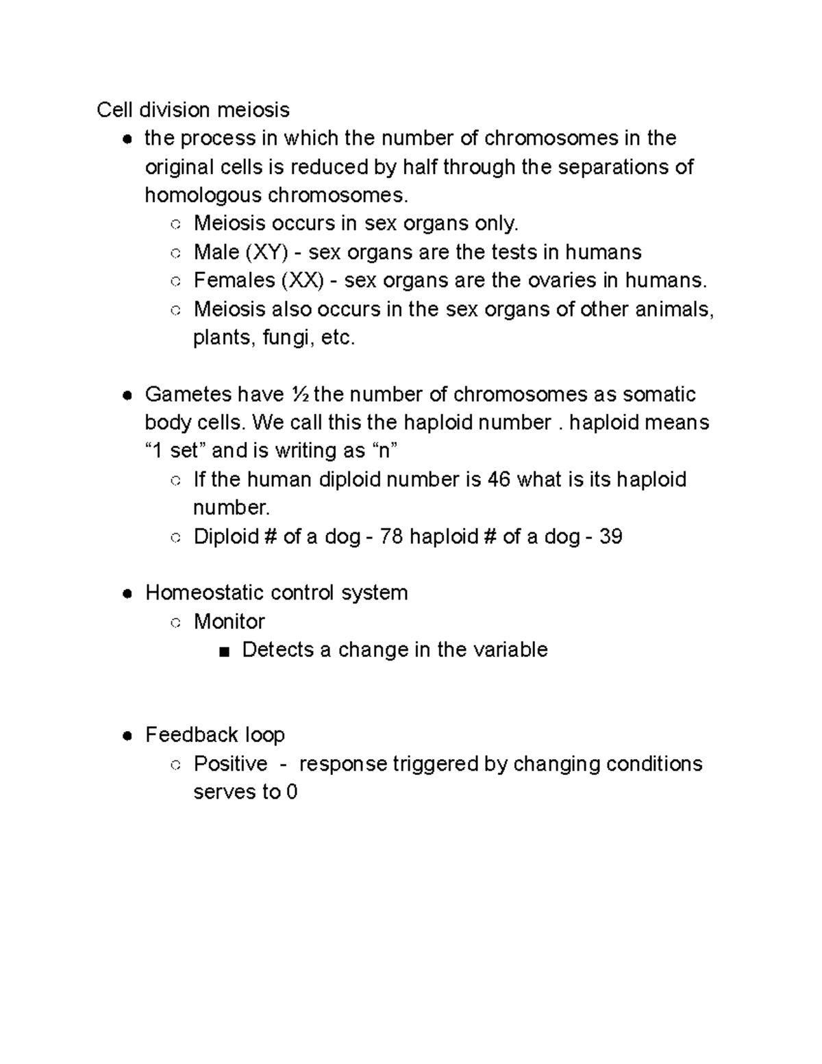 Untitled document - notes - Cell division meiosis the process in which ...