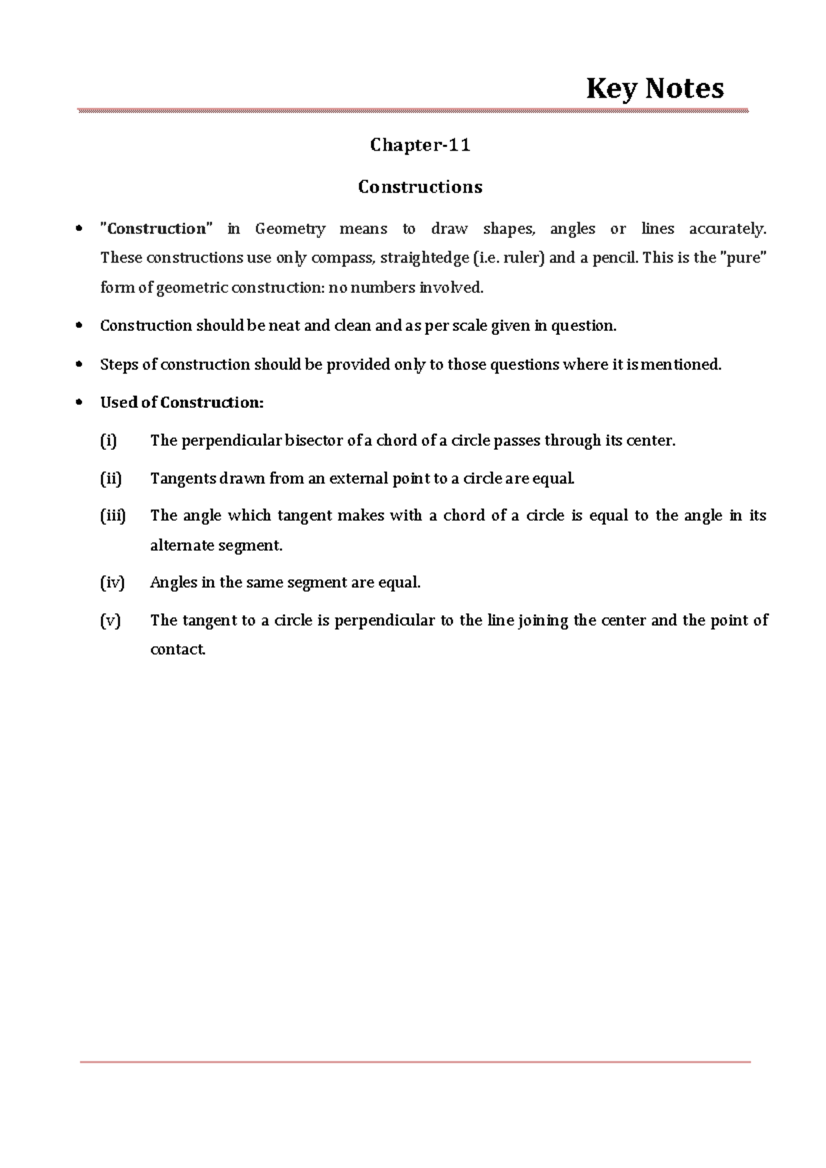 Constructions - Key Notes Chapter- Constructions • "Construction" in ...
