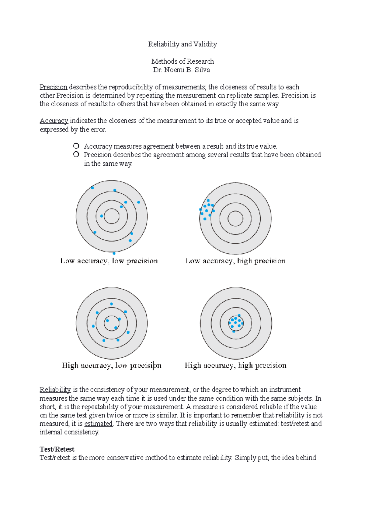 11 Reliability and Validity - Reliability and Validity Methods of ...