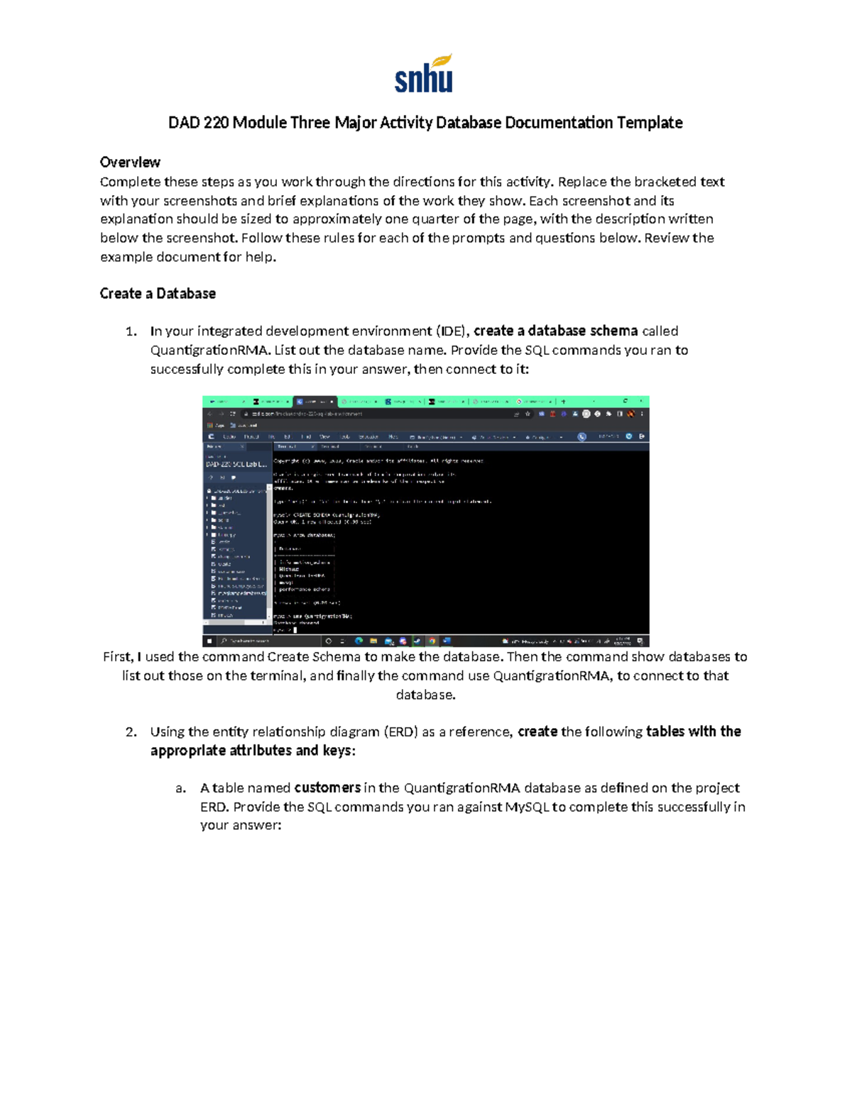 Michaud Module 3 Major Activity - DAD 220 Module Three Major Activity ...