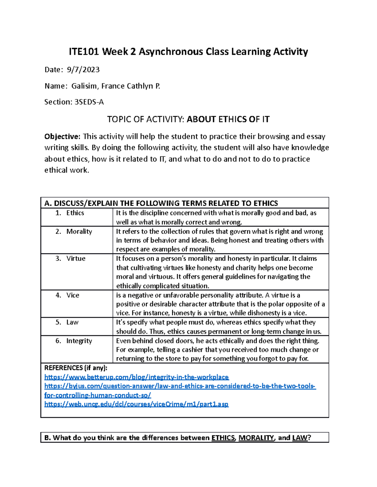 ITE101 Week 2 Asynchronous Class Learning Activity (20230907061852) - ITE101 Week 2 Asynchronous ...