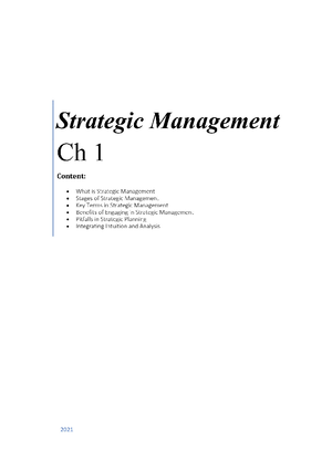 Chapter 6 - Test Bank MCQ - Strategic Management - strategic management ...