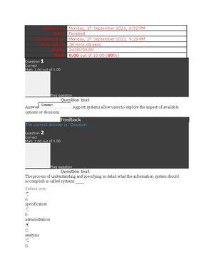 IS226 Tutorial wk11-Solutions - IS226 Tutorial 10 Problems for Week 11 Solutions Review ...
