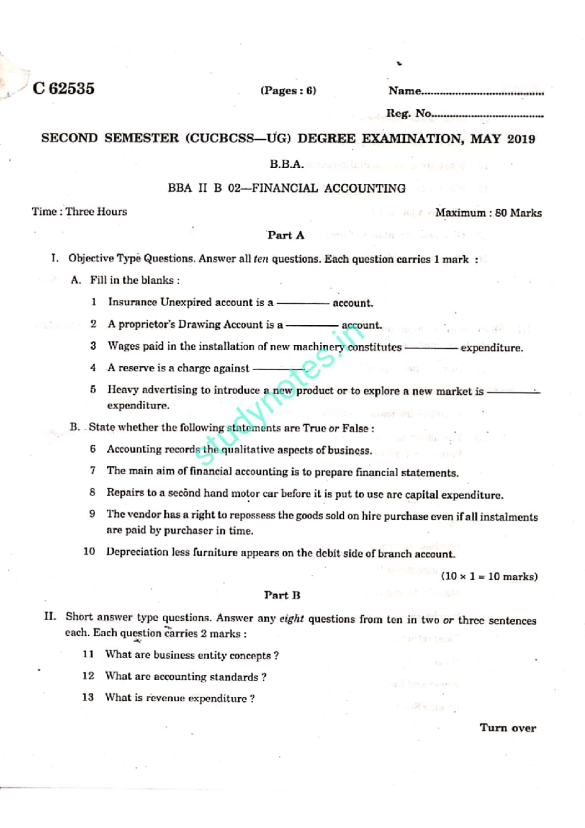 Financial-accounting-2019-Question-Paper (1) cal - Financial accounting ...