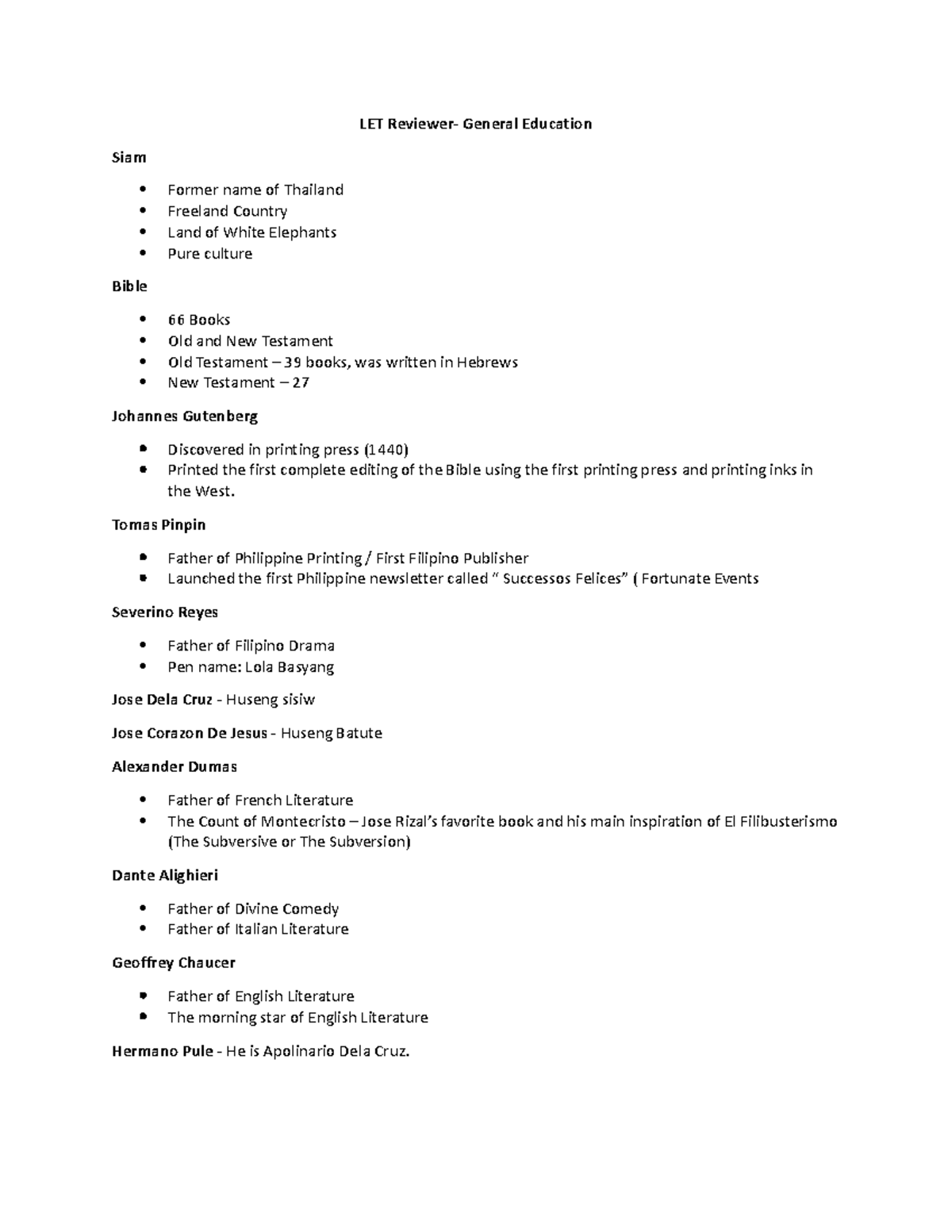 LET Reviewer 2023 - Hope it can help - LET Reviewer- General Education ...