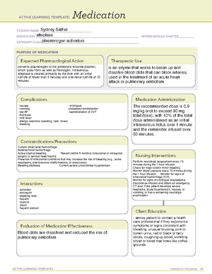 CT Echo - Ati - ACTIVE LEARNING TEMPLATES Diagnostic Procedure STUDENT ...