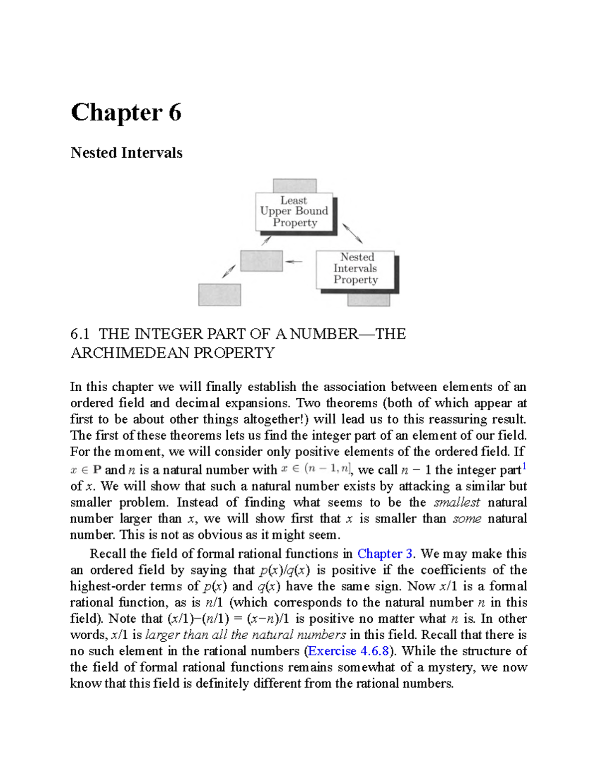 Introduction to Real Analysis 8 - Chapter 6 Nested Intervals 6 THE ...
