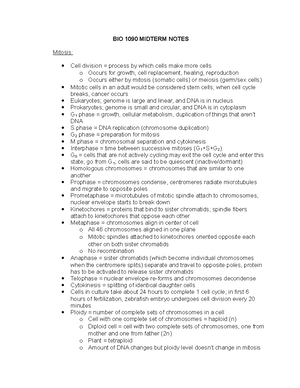 Past Exam - Past final exam for bio 1090. - 1090 - Studocu