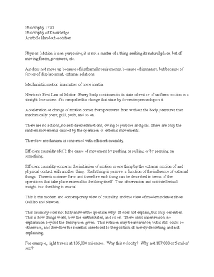 Knowledge and Belief Handout - Philosophy 1370 Philosophy of Knowledge ...